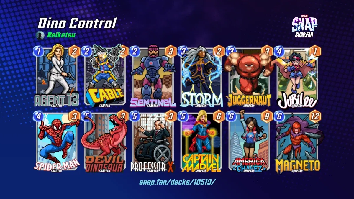 Dino Control by Reiketsu - Marvel Snap Decks - snap.fan