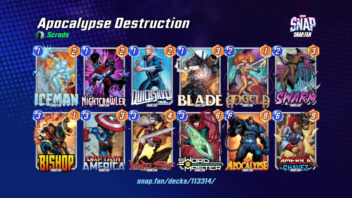Apocalypse Destruction by Scrads - Marvel Snap Decks - snap.fan
