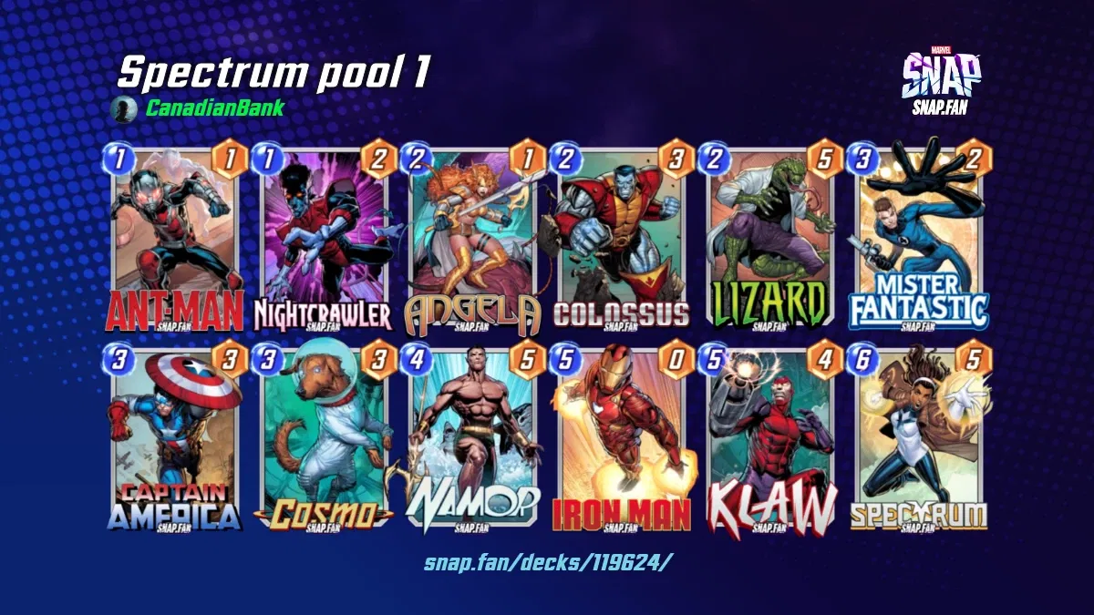 Spectrum pool 1 by CanadianBank - Marvel Snap Decks - snap.fan