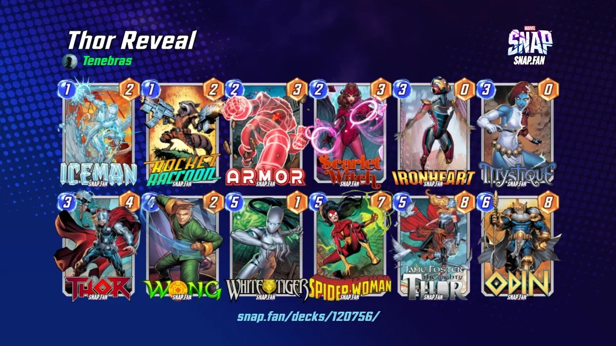 Thor Reveal by Tenebras - Marvel Snap Decks - snap.fan