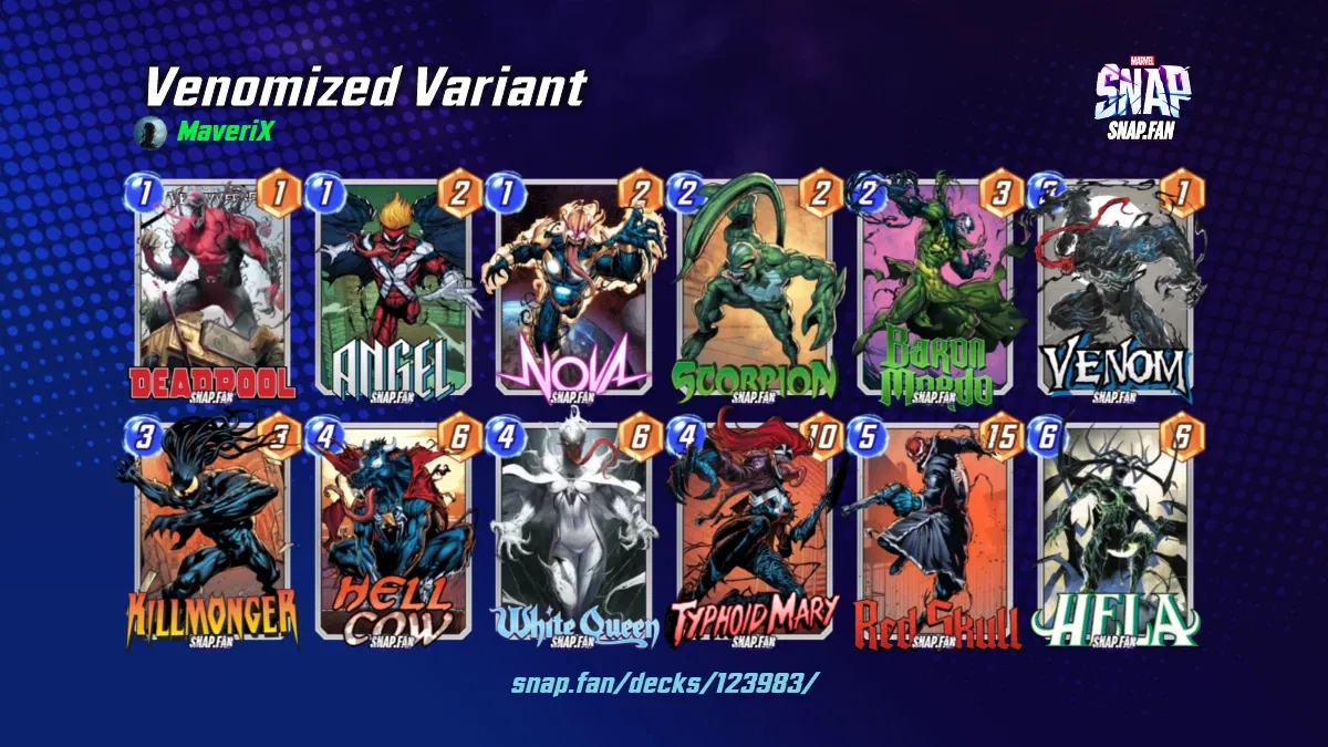 Venomized Variant by MaveriX - Marvel Snap Decks - snap.fan