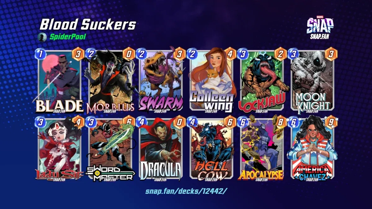 Blood Suckers by SpiderPool - Marvel Snap Decks - snap.fan