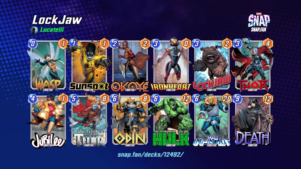 LockJaw by Lucatelli - Marvel Snap Decks - snap.fan