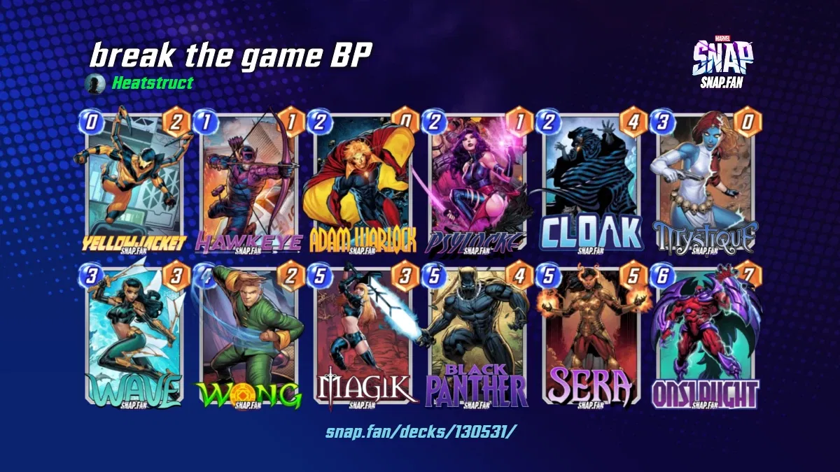 break the game BP by Heatstruct - Marvel Snap Decks - snap.fan