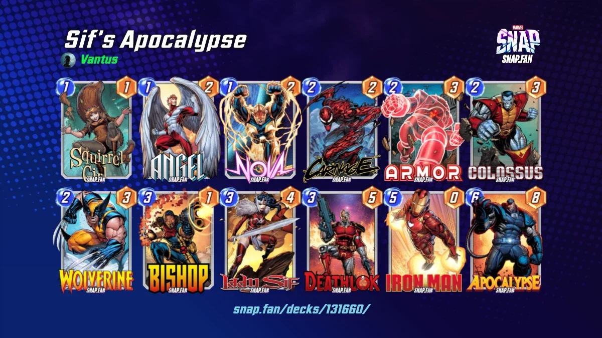 Sif's Apocalypse by Vantus - Marvel Snap Decks - snap.fan