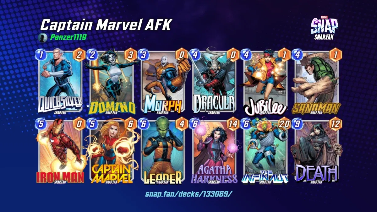 Captain Marvel AFK by Panzer1119 - Marvel Snap Decks - snap.fan