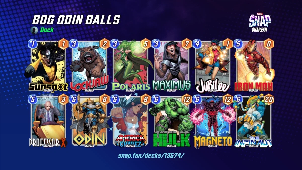 BOG ODIN BALLS by Duck - Marvel Snap Decks - snap.fan