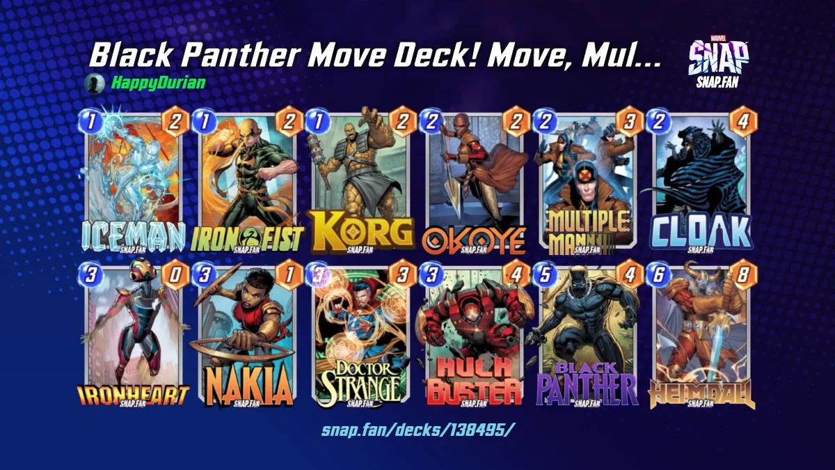 Black Panther Move Deck! Move, Multiply, Hit Hard! by HappyDurian ...