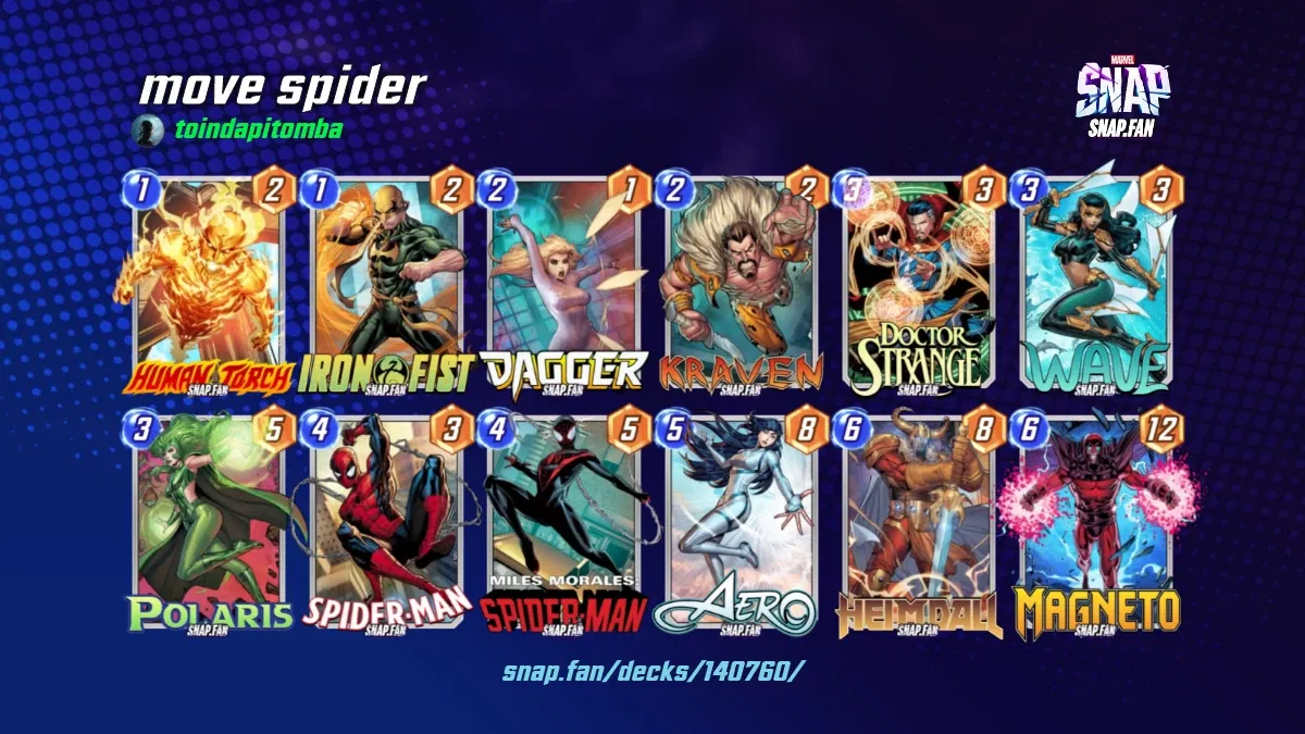 move spider by toindapitomba - Marvel Snap Decks - snap.fan