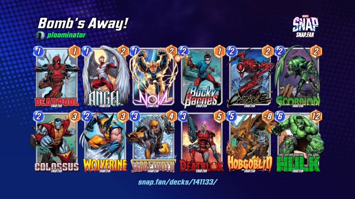 Bomb's Away! by ploominator - Marvel Snap Decks - snap.fan