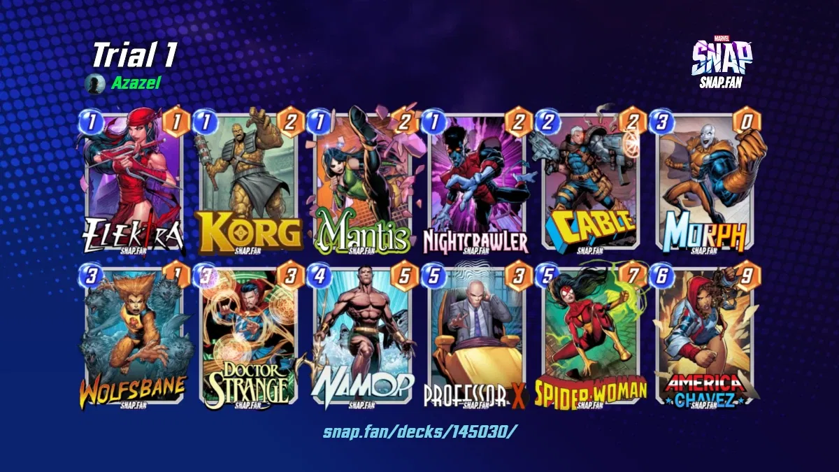 Trial 1 by Azazel - Marvel Snap Decks - snap.fan