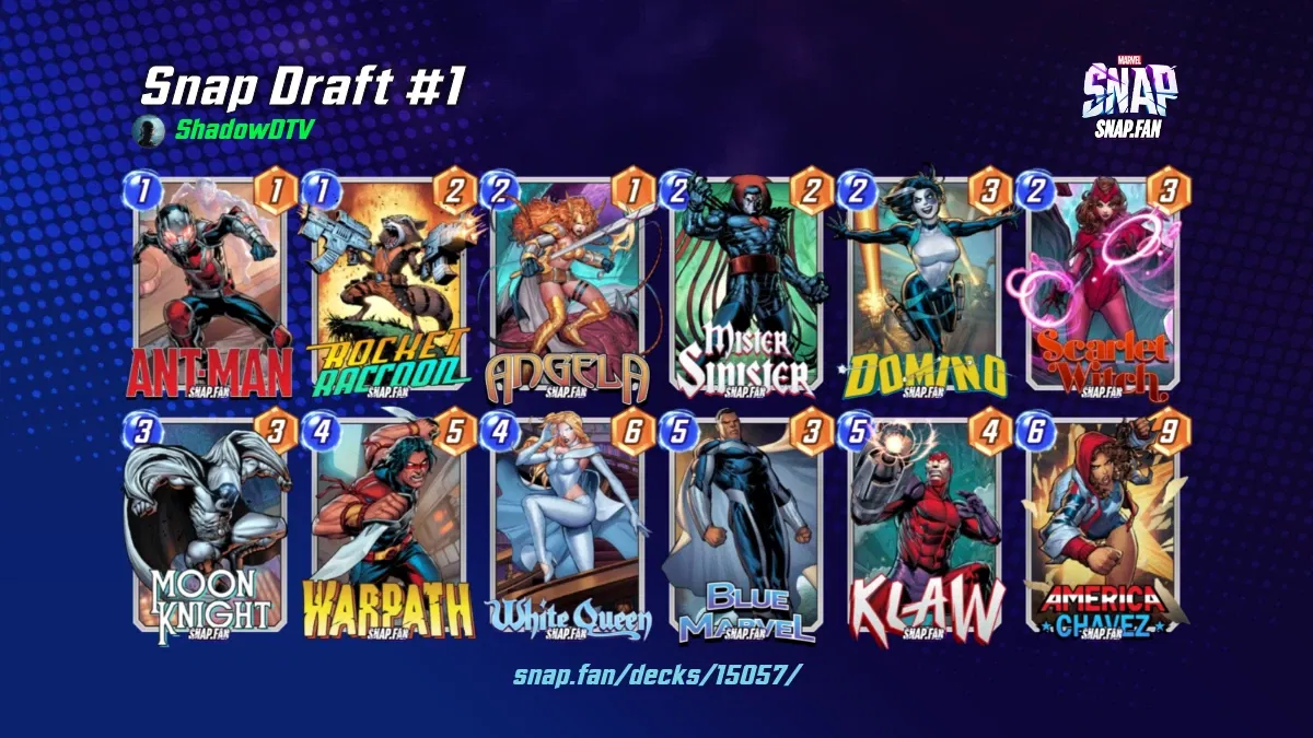Snap Draft #1 by ShadowDTV - Marvel Snap Decks - snap.fan