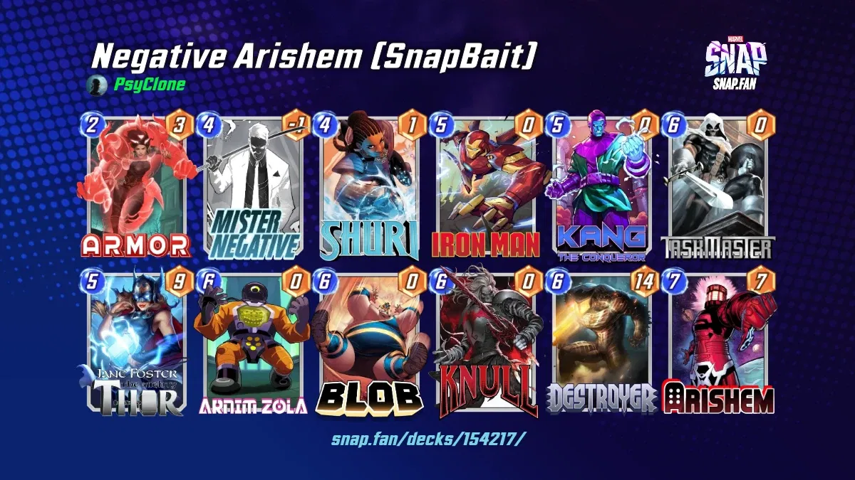 Negative Destroyer (NegaStroyer) by PsyClone - Marvel Snap Decks - snap.fan