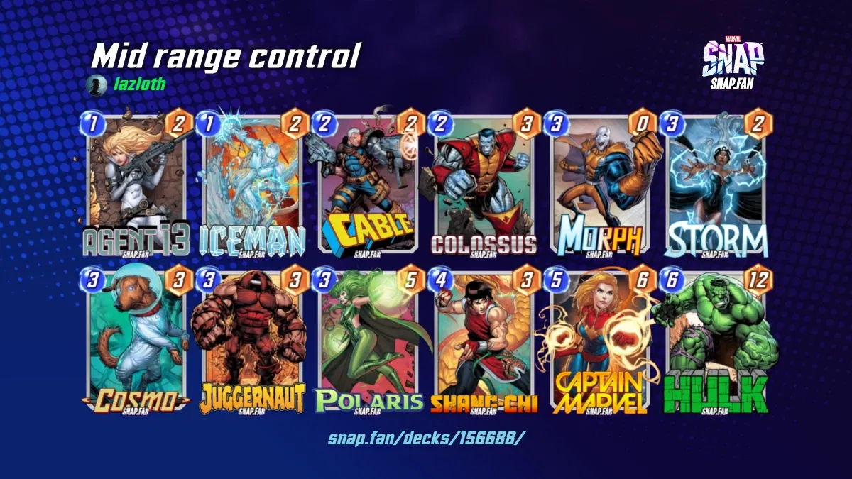 Mid range control by lazloth - Marvel Snap Decks - snap.fan