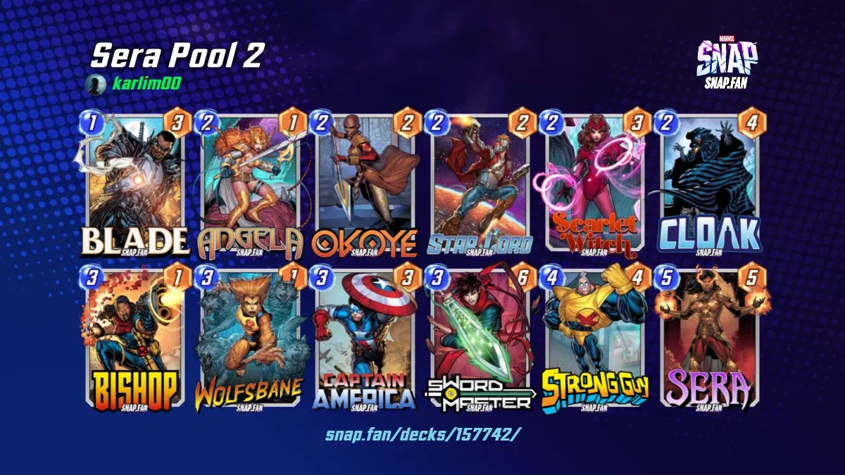 Sera Pool 2 by karlim00 - Marvel Snap Decks - snap.fan