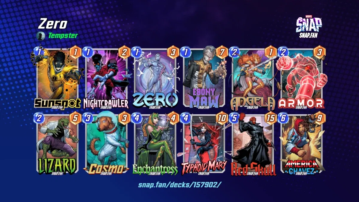 Zero by Tempster - Marvel Snap Decks - snap.fan