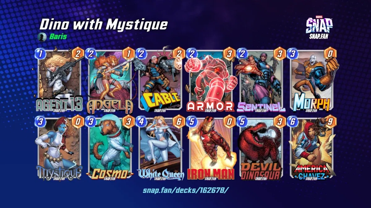 Dino with Mystique by Baris - Marvel Snap Decks - snap.fan