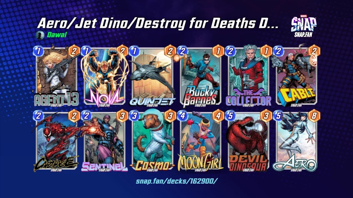 Aero/Jet Dino/Destroy for Deaths Domain by Dawal - Marvel Snap Decks ...