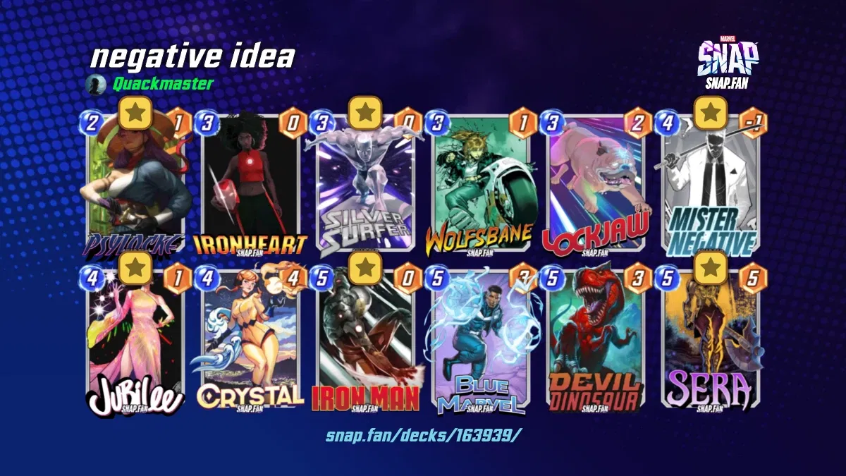 negative idea by Quackmaster - Marvel Snap Decks - snap.fan