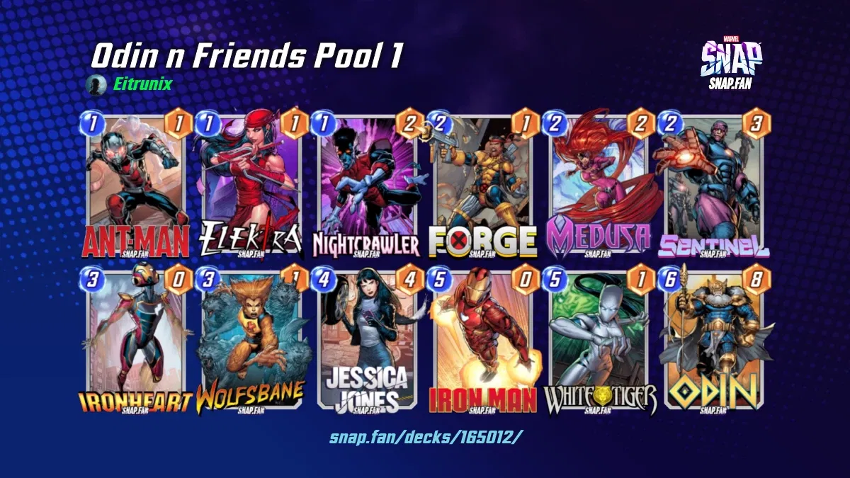 Odin n Friends Pool 1 by Eitrunix - Marvel Snap Decks - snap.fan