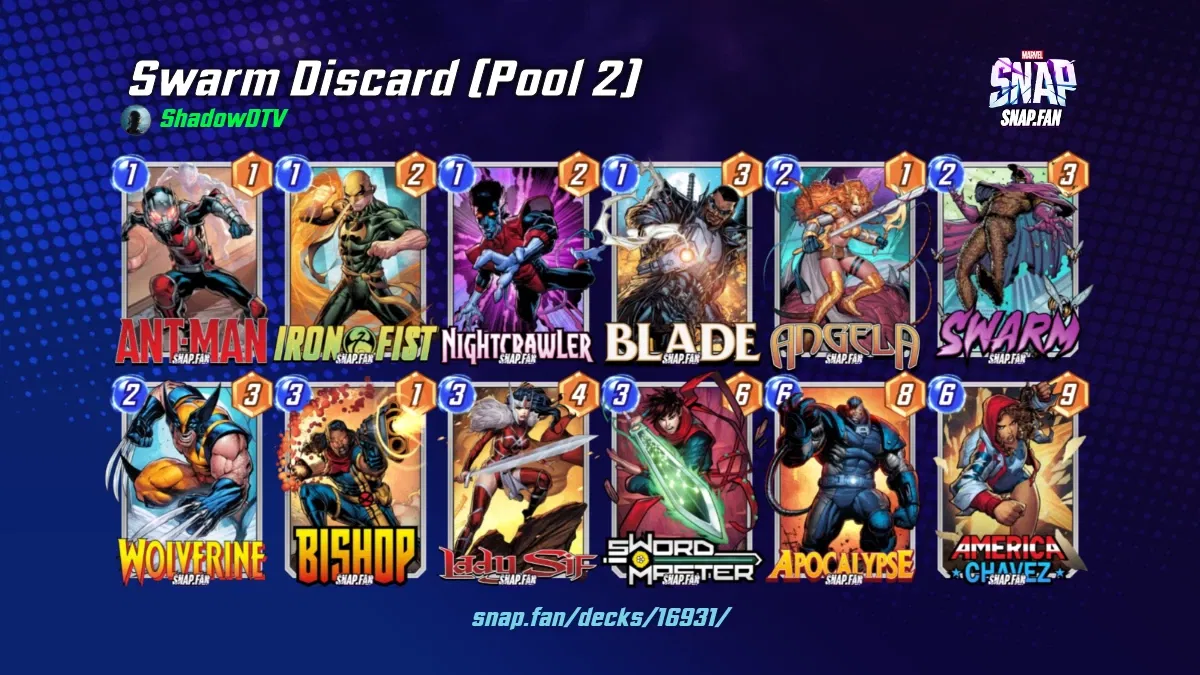 Swarm Discard (Pool 2) by ShadowDTV - Marvel Snap Decks - snap.fan