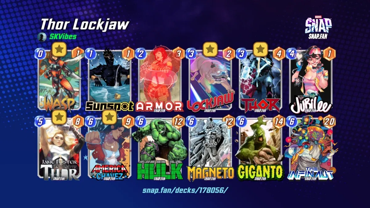Thor Lockjaw by SKVibes - Marvel Snap Decks - snap.fan