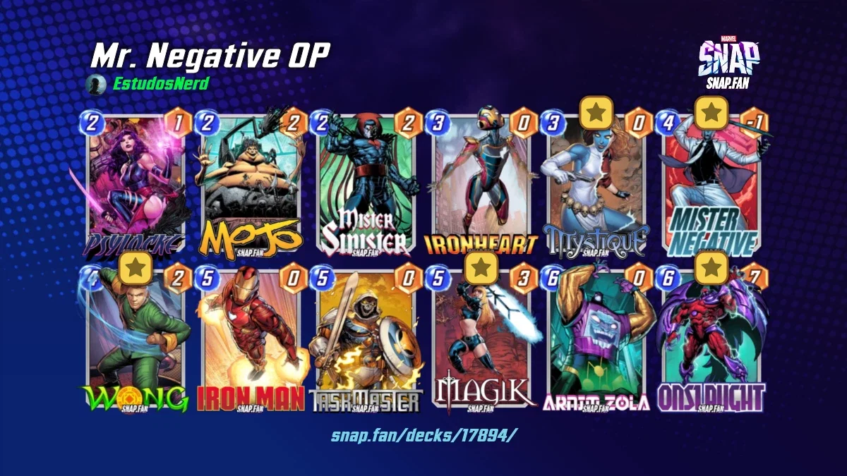 Mr. Negative OP by EstudosNerd - Marvel Snap Decks - snap.fan