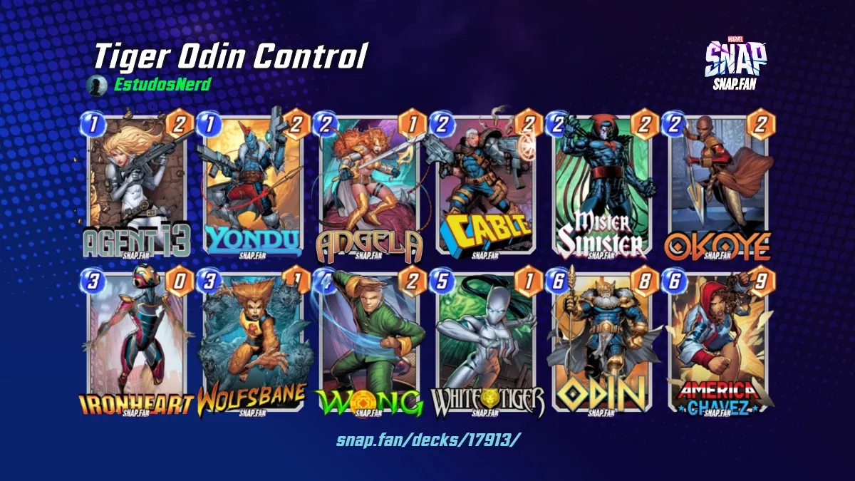Tiger Odin Control by EstudosNerd - Marvel Snap Decks - snap.fan