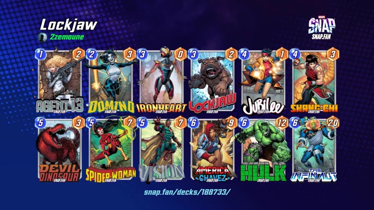 Lockjaw by 2zemoune - Marvel Snap Decks - snap.fan