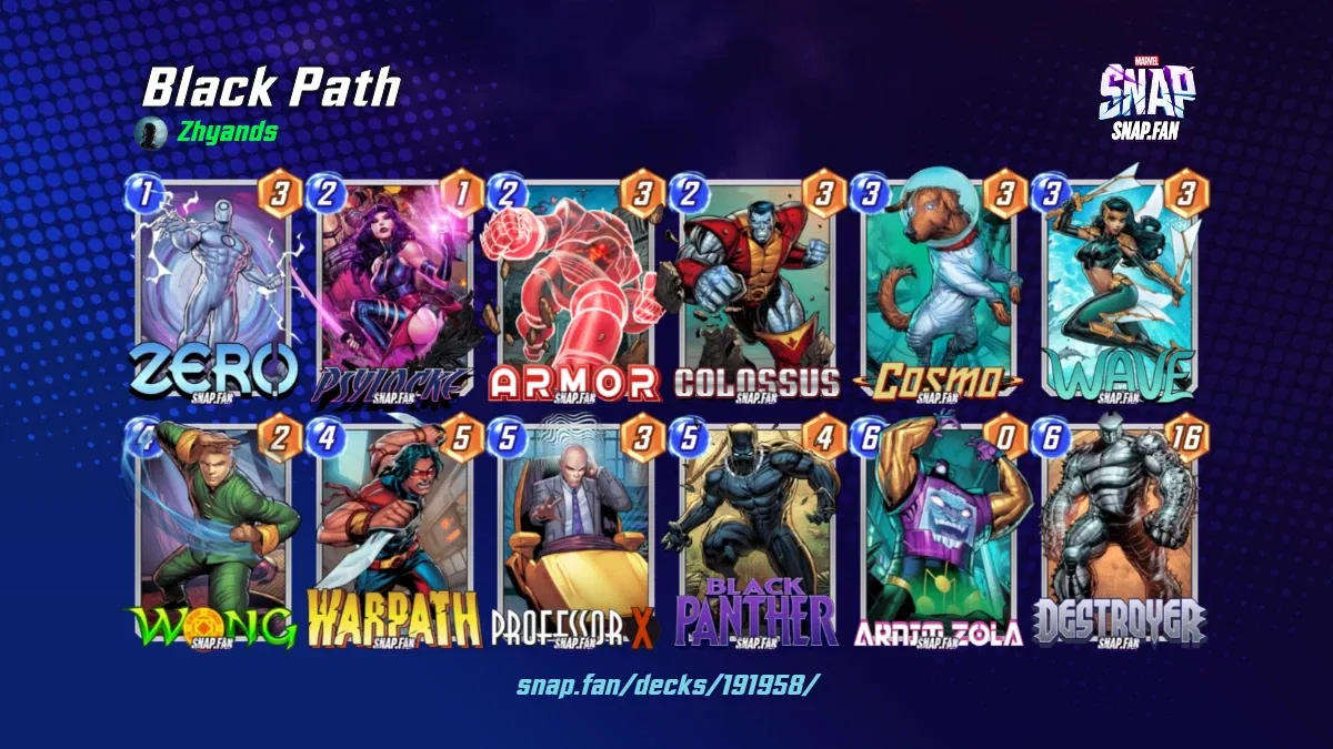 Black Path by Zhyands - Marvel Snap Decks - snap.fan