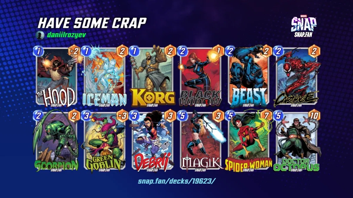 HAVE SOME CRAP by daniilrozyev - Marvel Snap Decks - snap.fan
