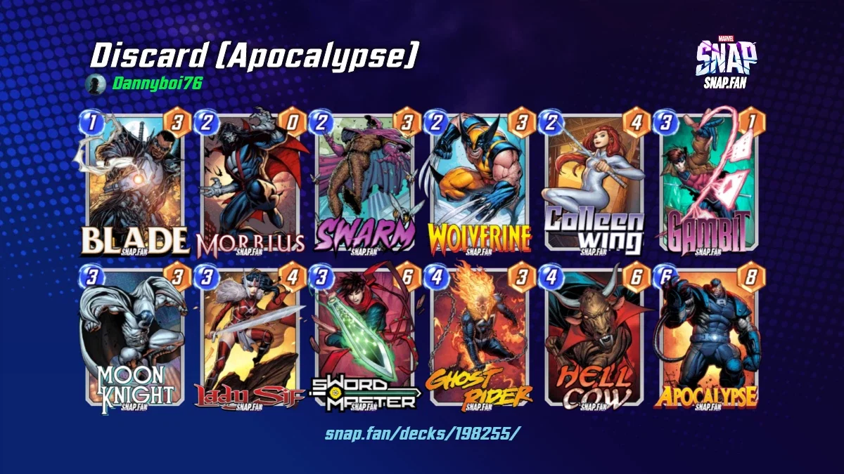 Discard (Apocalypse) by Dannyboi76 - Marvel Snap Decks - snap.fan