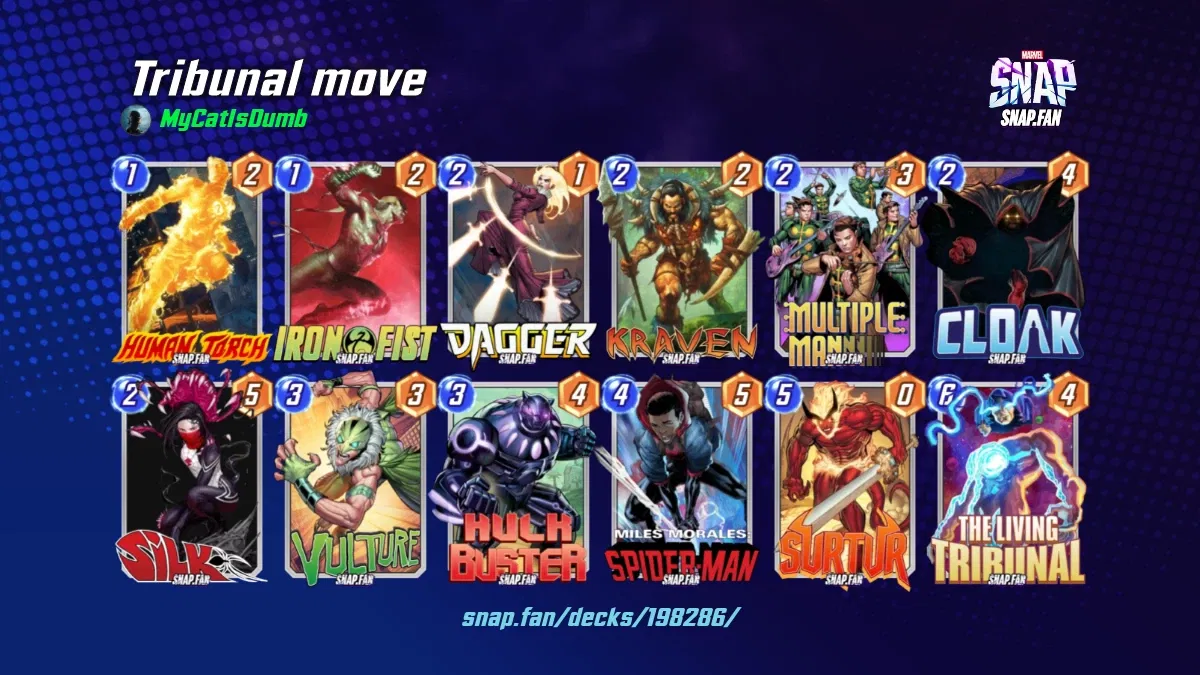 Tribunal move by MyCatIsDumb - Marvel Snap Decks - snap.fan