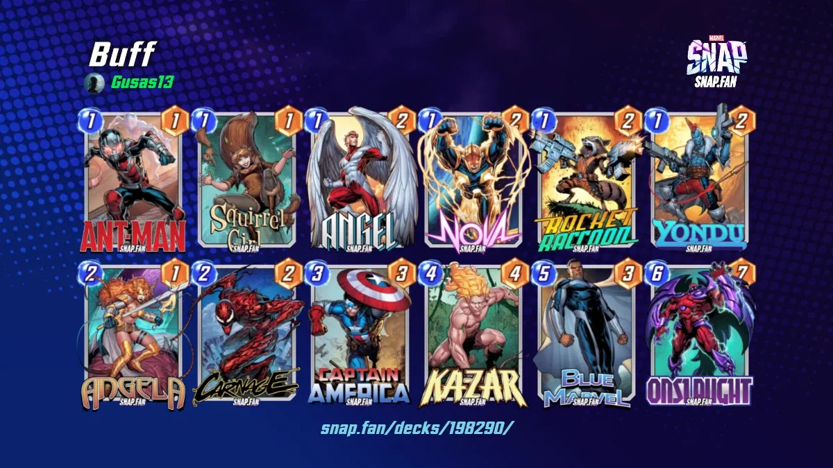 Buff by Gusas13 - Marvel Snap Decks - snap.fan