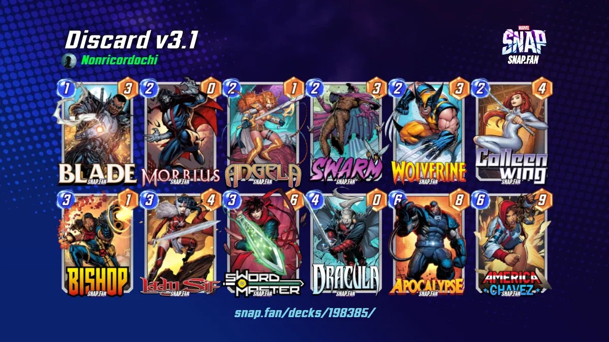 Discard v3.1 by Nonricordochi - Marvel Snap Decks - snap.fan