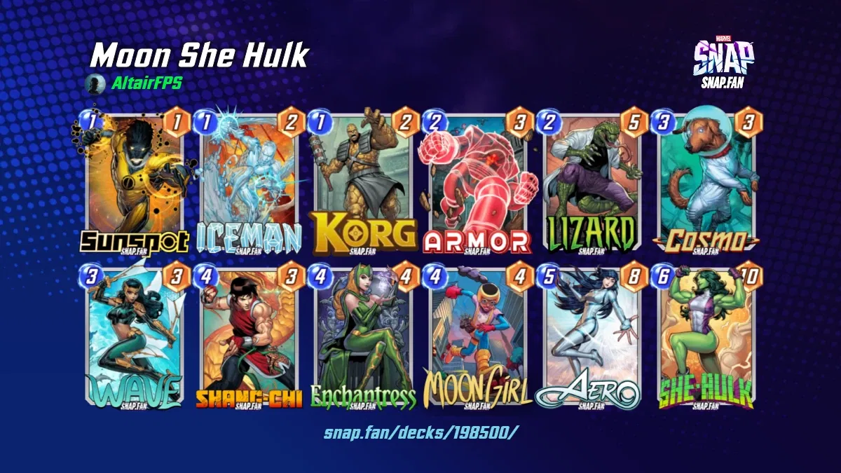 Moon She Hulk by AltairFPS - Marvel Snap Decks - snap.fan