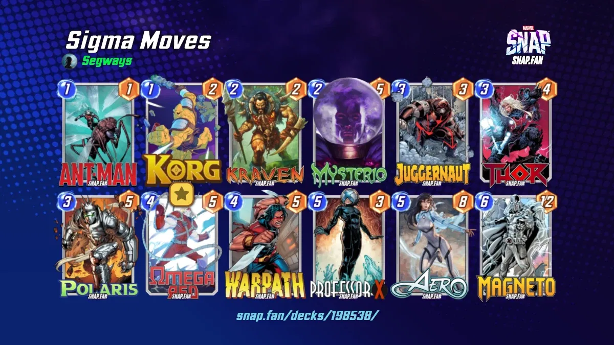 Sigma Moves by Segways - Marvel Snap Decks - snap.fan
