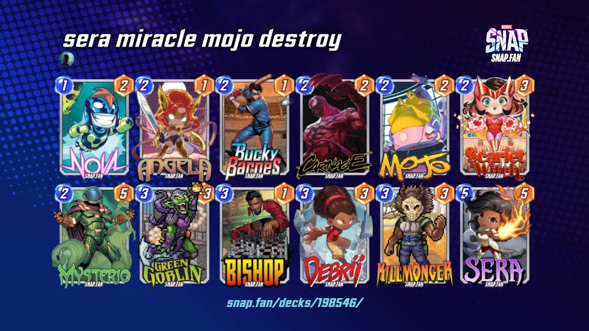 sera miracle mojo destroy by None - Marvel Snap Decks - snap.fan