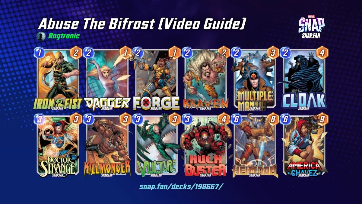 Abuse The Bifrost (Video Guide) by Rogtronic - Marvel Snap Decks - snap.fan