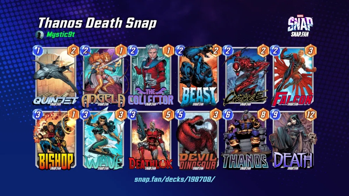 Thanos Death Snap by Mystic9t - Marvel Snap Decks - snap.fan
