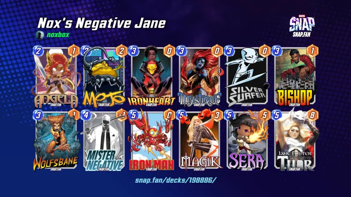 Nox's Negative Jane by noxbox - Marvel Snap Decks - snap.fan