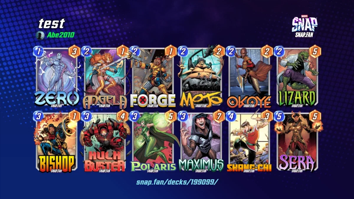 test by Abe2010 - Marvel Snap Decks - snap.fan