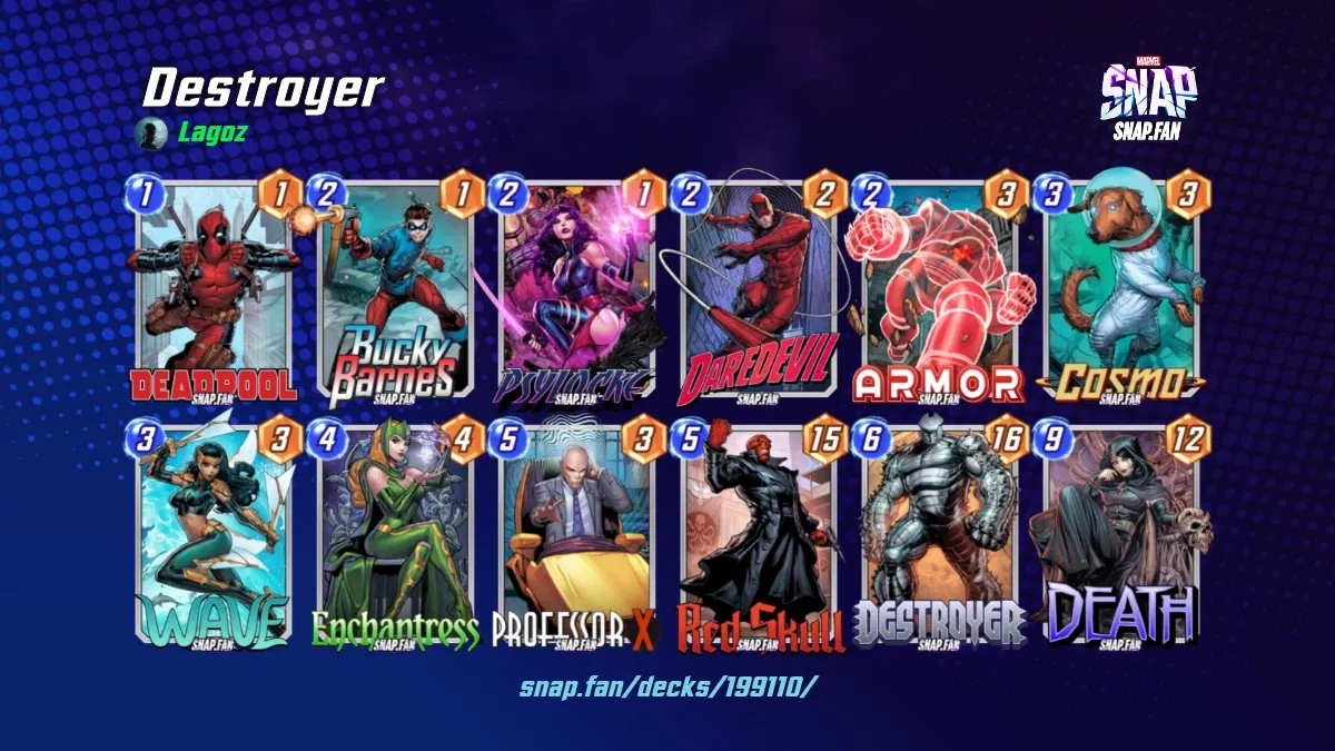 Destroyer by Lagoz - Marvel Snap Decks - snap.fan