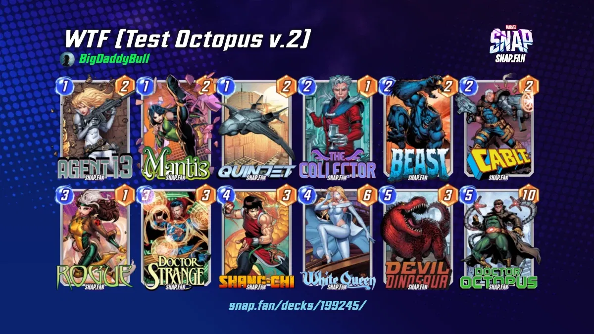 WTF (Test Octopus v.2) by BigDaddyBull - Marvel Snap Decks - snap.fan