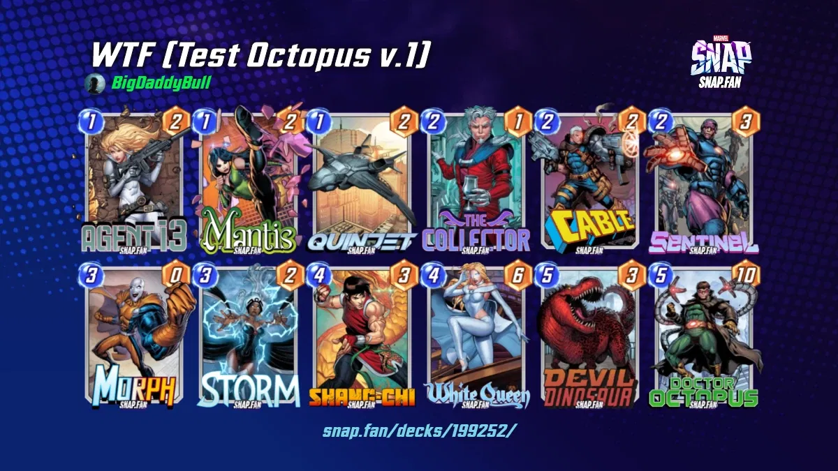 WTF (Test Octopus v.1) by BigDaddyBull - Marvel Snap Decks - snap.fan