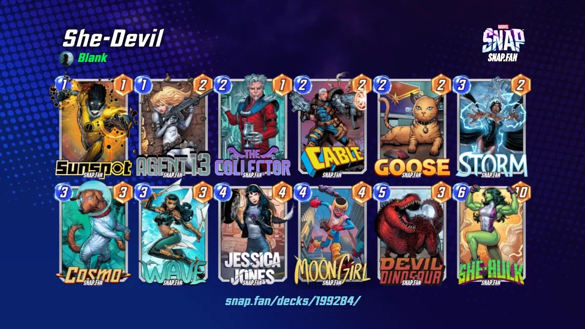 She-Devil by Blank - Marvel Snap Decks - snap.fan