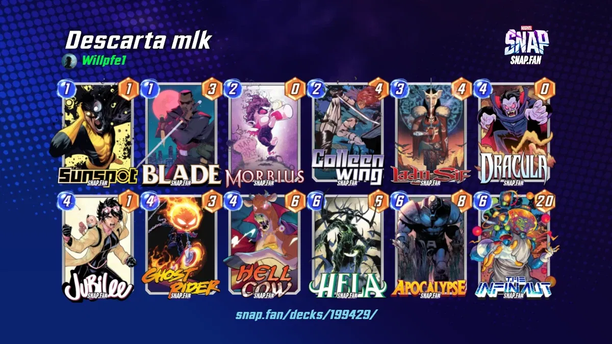 Descarta mlk by Willpfe1 - Marvel Snap Decks - snap.fan