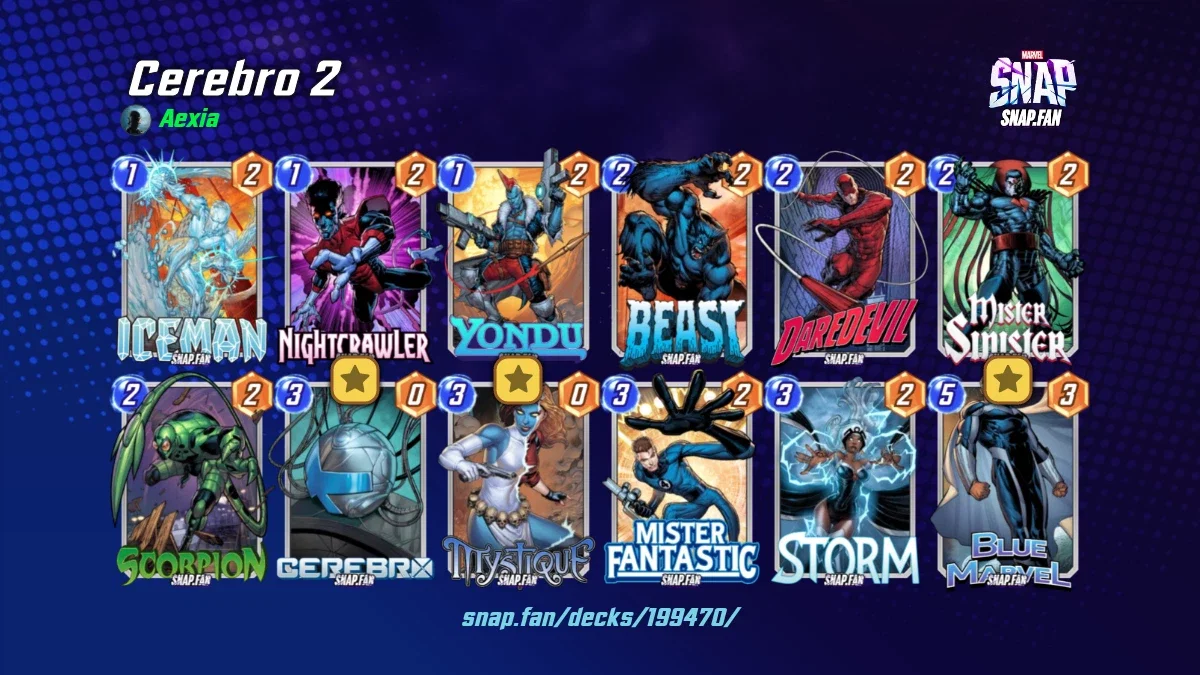 Cerebro 2 by Aexia - Marvel Snap Decks - snap.fan