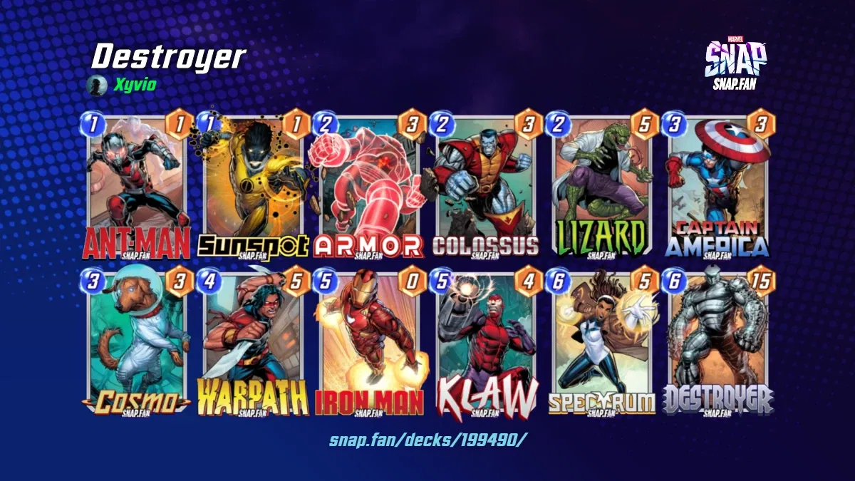 Destroyer by Xyvio - Marvel Snap Decks - snap.fan