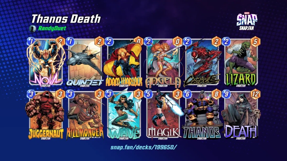 Thanos Death by RandyDuet - Marvel Snap Decks - snap.fan